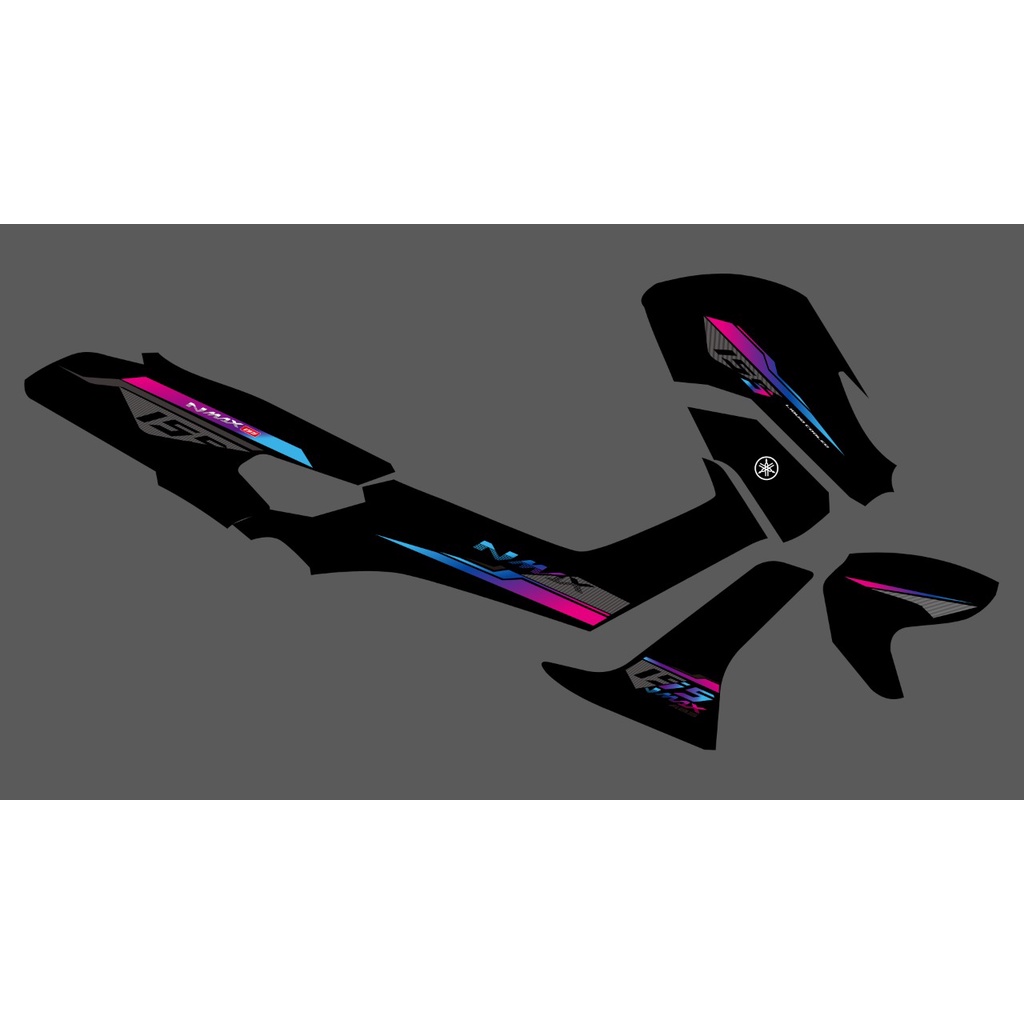 Jual STRIPING NMAX OLD 155 BAHAN TRANSPARAN DESIGN MOTIF RAINBOW ...