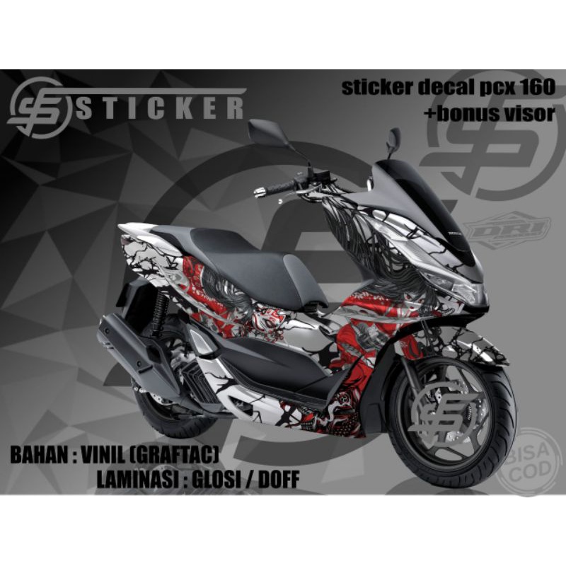 Jual sticker decal full body variasi honda pcx160 motip animasi pilihan ...