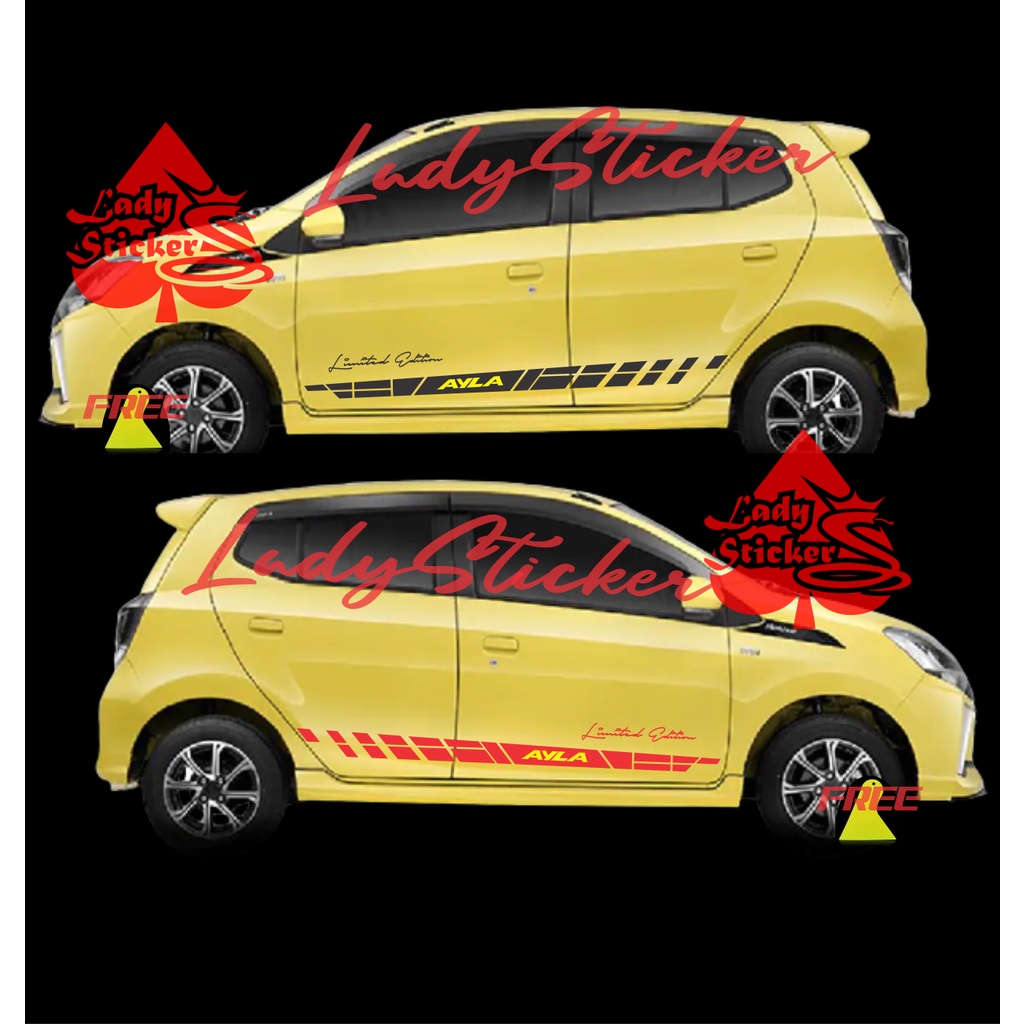 Jual LIST STICKER STIKER MOBIL AYLA STRIPING STICKER MOBIL DAIHATSU ...