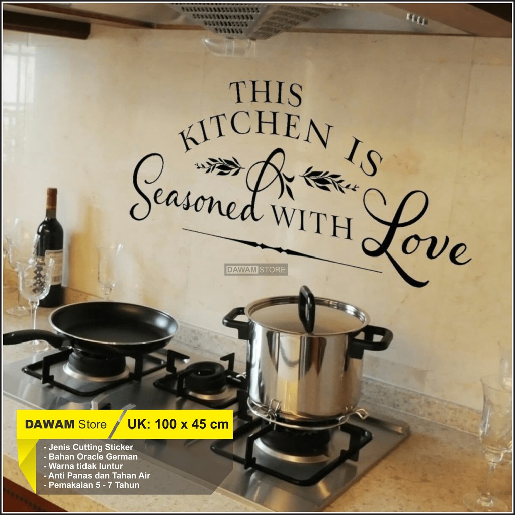 Jual Stiker Dinding Dapur Cutting Wall Sticker Dapur Wall Decor Sticker ...