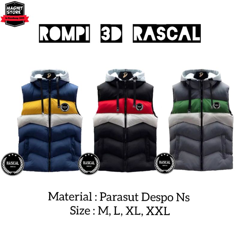 Jual Rompi Parasut / Rompi 3D Rascal / Rompi Pria / Rompi Motor / Rompi ...
