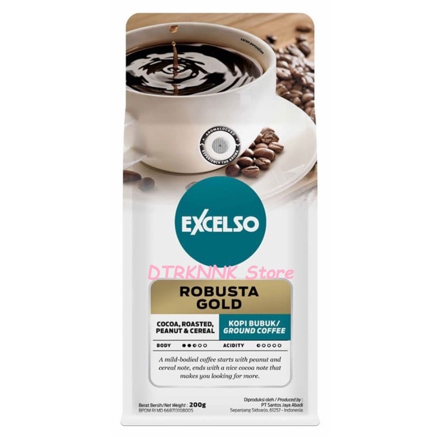 Jual EXCELSO kopi ROBUSTA GOLD 200 gram | Shopee Indonesia