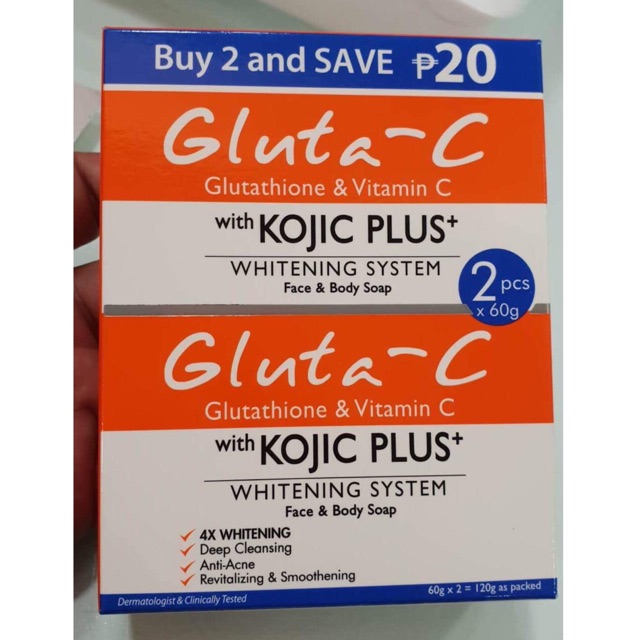 Jual Gluta-C with Kojic Plus Whitening System (2 x 60gr) | Shopee Indonesia
