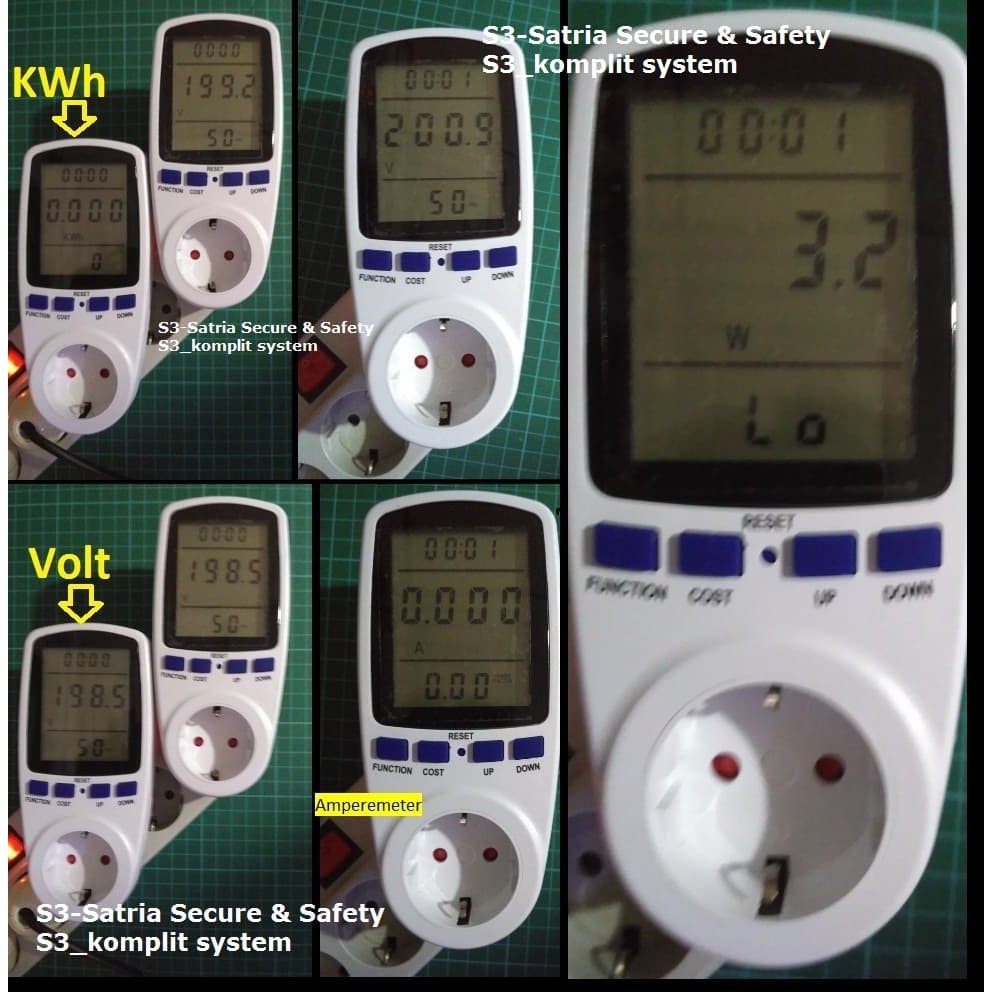 Jual Alat Ukur Power Listrik digital Kwh volt Ampere meter PLN Genset ...