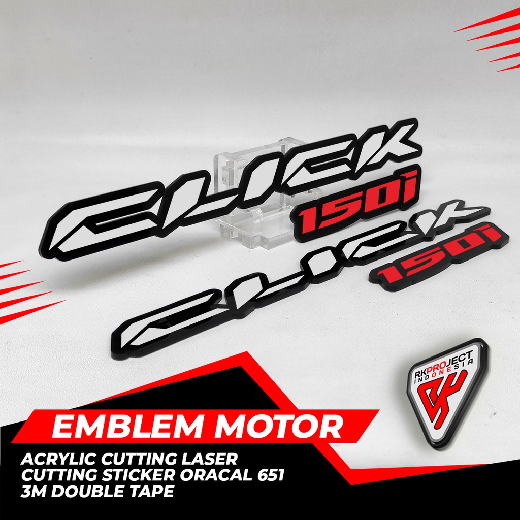 Jual CLICK 150i STICKER TIMBUL EMBLEM MOTOR VARIASI 3D HONDA VARIO ...