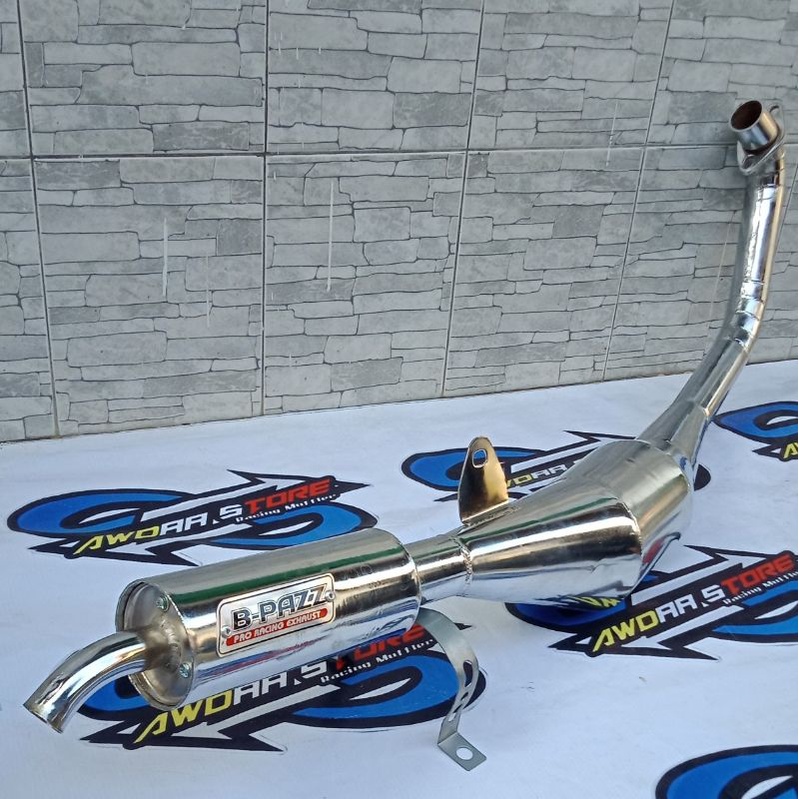 Jual Knalpot SATRIA 2Tak Standar full crom BPASS Hiu Lumba suzuki motor ...