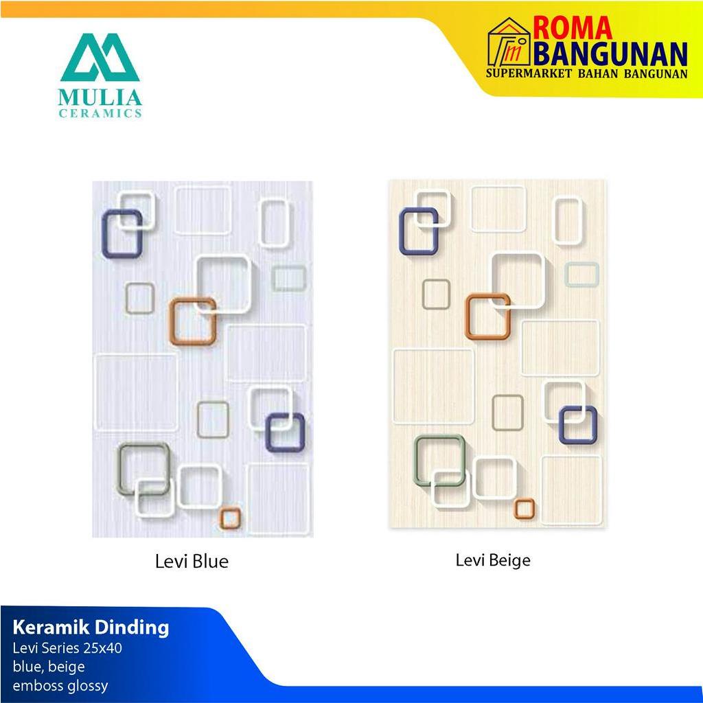 Jual Mulia Keramik Dinding / Keramik Dinding Kamar Mandi Levi Blue Levi Beige 25X40 | Shopee ...