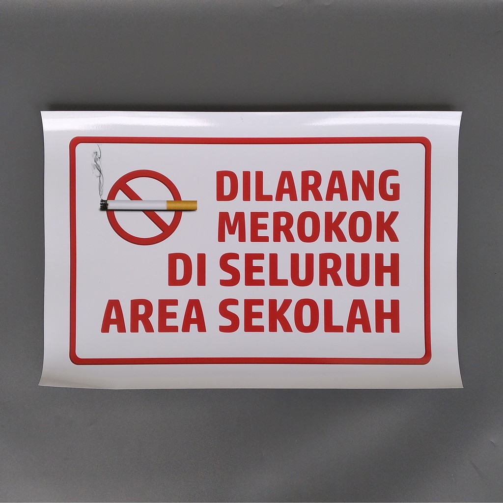 Jual Poster Dilarang Merokok di Area Sekolah, Poster Larangan Merokok ...