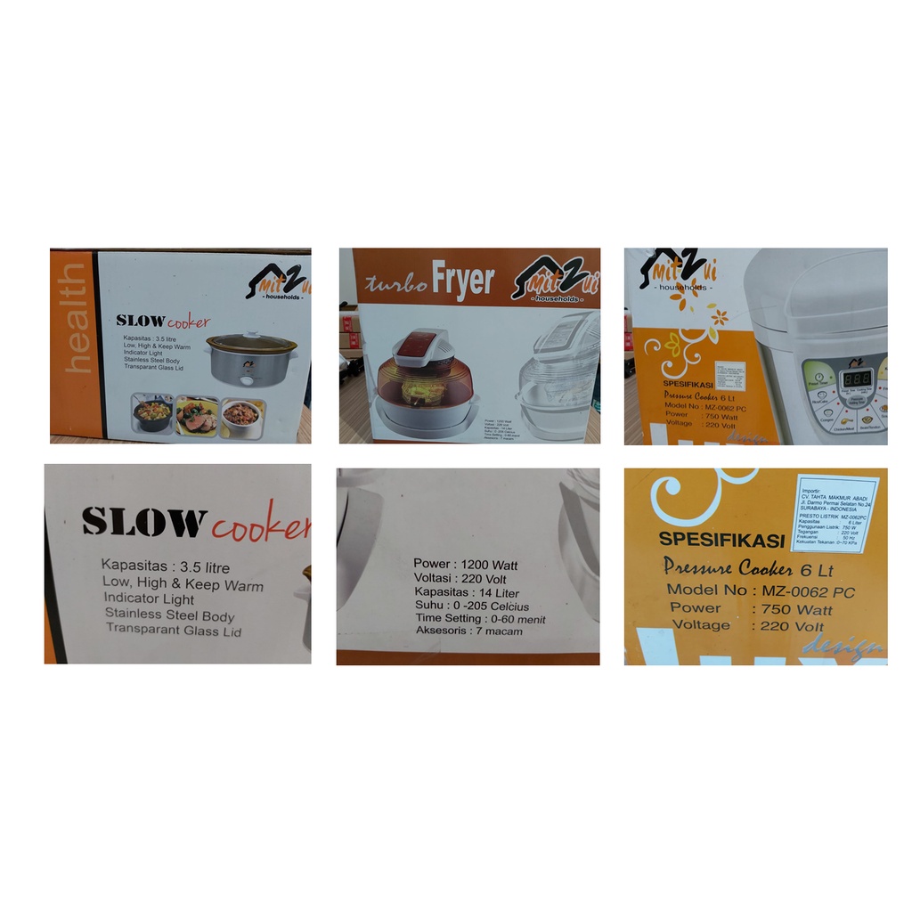 Jual MitZui Air turbo Fryer, Slow Cooker, Pressure Cooker | Shopee ...