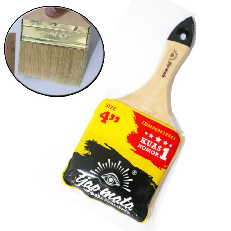 Jual Kuas TJAP MATA Eterna Bulu Tebal 4 Inch kuas cat tembok besi kayu ...