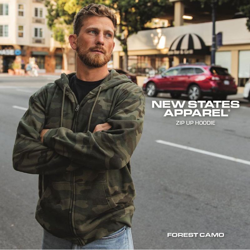 Jual Jaket New States Apparel Super Blend Full Zip Hooded Sweatshirt ...