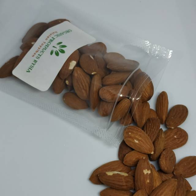 Jual ORGANIC NATURAL ROASTED ALMOND (KUPAS KULIT)) - KACANG ALMOND ...