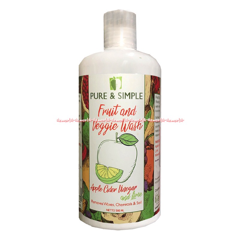 Jual Pure & Simple Fruit and Figgie Wash 500ml Apple Cider Binegar Lime ...