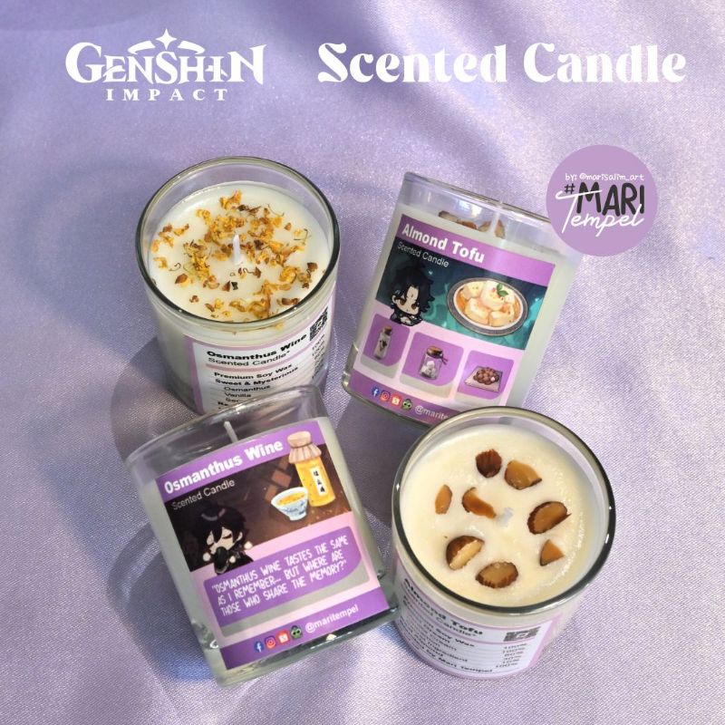 Jual PART 1 Genshin Impact Scented Candle & Wax Sachet - Zhongli, Xiao ...