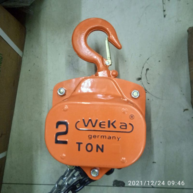 Jual Takel 2 Ton x 3 meter Heavy Duty WeKa / Chain Block 2 Ton x 3 ...