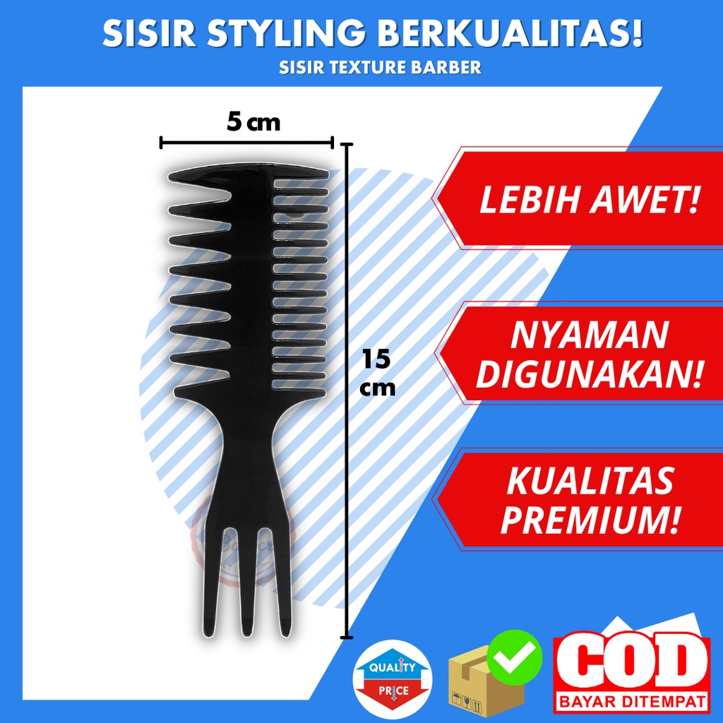 Jual Sisir 3 in 1 / Sisir Styling Barber / Sisir Texture / Mesh Comb ...