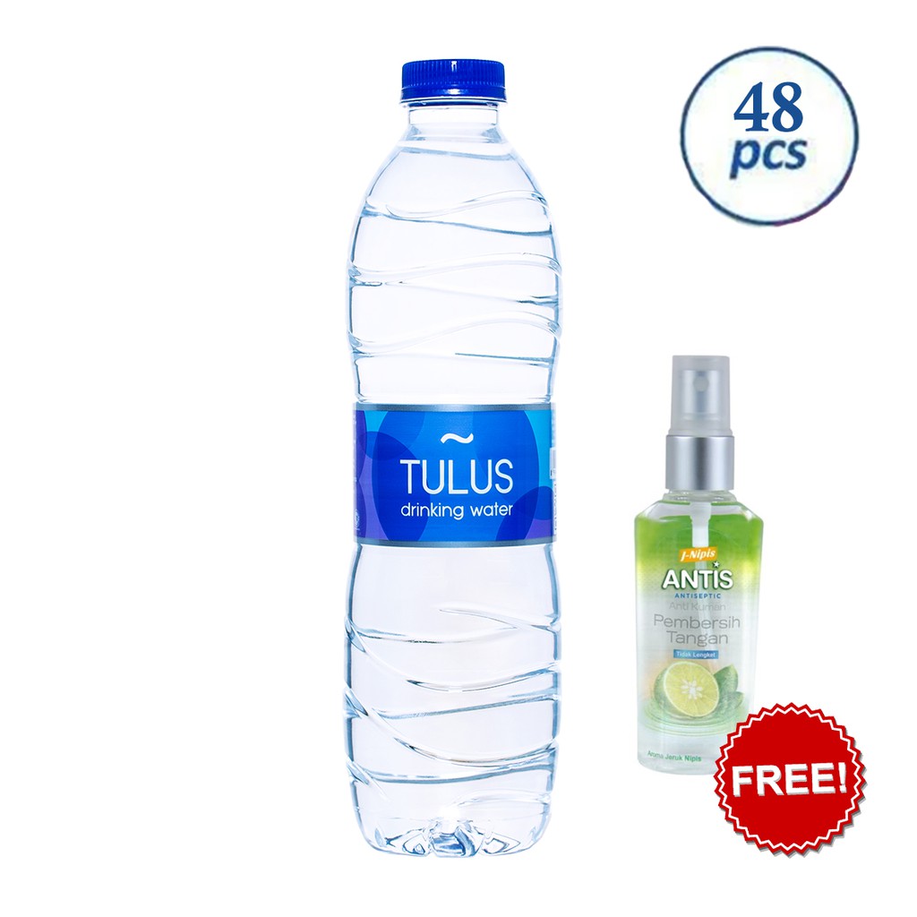 Jual TULUS WATER - Air Mineral 600ml 2Karton Gratis Antis Botol Spray ...