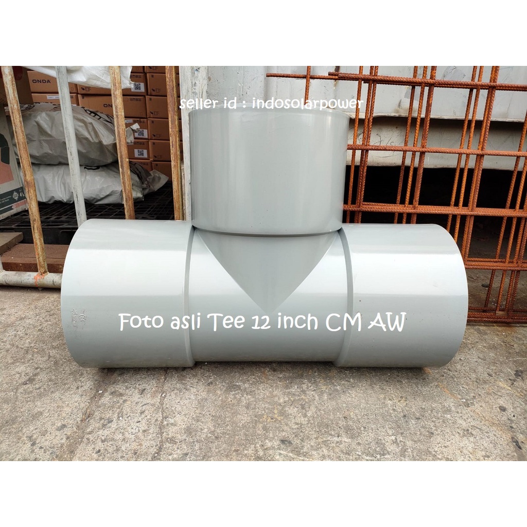 Jual Tee 12" 12 inch fitting cabang pipa PVC letter T merk CM taiwan ...