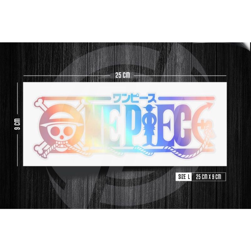 Jual 0282 sticker cutting anime ONE PIECE text logo stiker ukuran ...