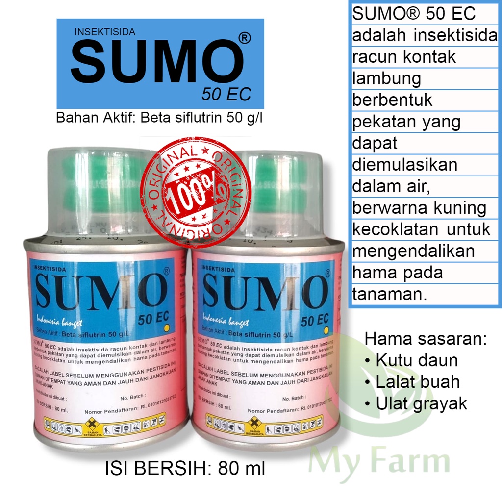 Jual Sumo 50 EC Insektisida Pembasmi Ulat Grayak dan Lalat Buah atau ...