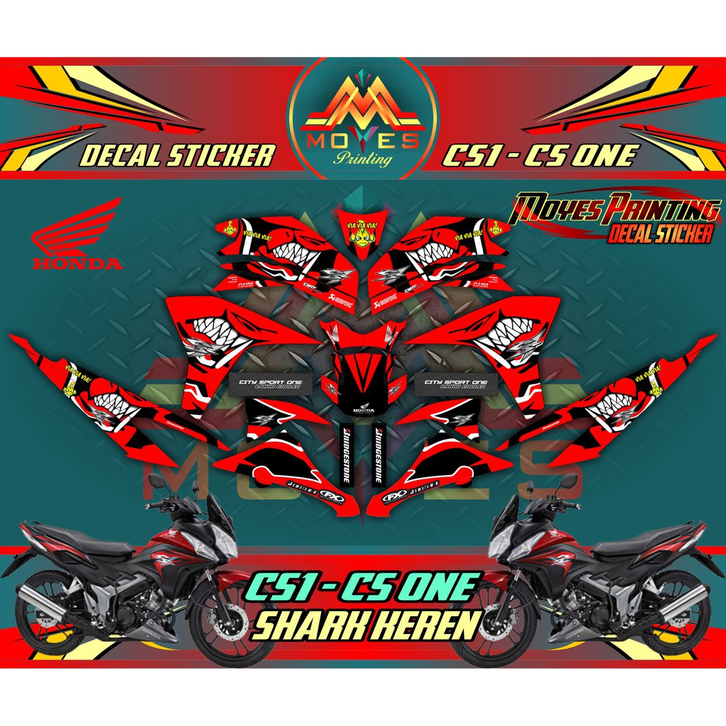 Jual Decal CS1 Fullbody Sticker Full Body Motor CS One Gambar Shark ...