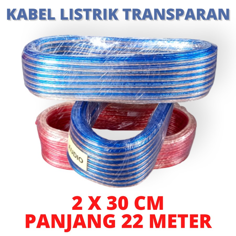Jual KABEL LISTRIK TRANSPARAN 2x30 KABEL AUDIO KABEL LISTRIK ROLL ...