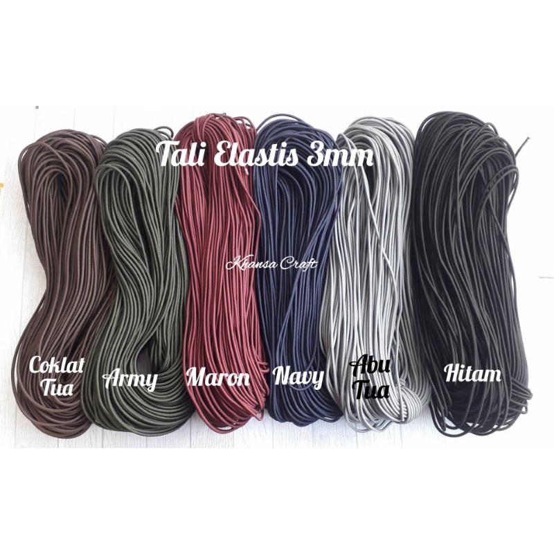 Jual Tali Elastis Bulat 3mm | Shopee Indonesia