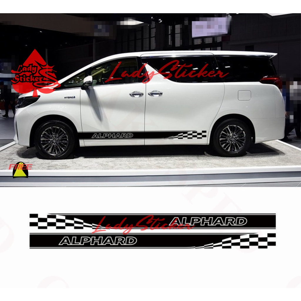 Jual sticker toyota alphard sticker stiker mobil alphard side decal ...