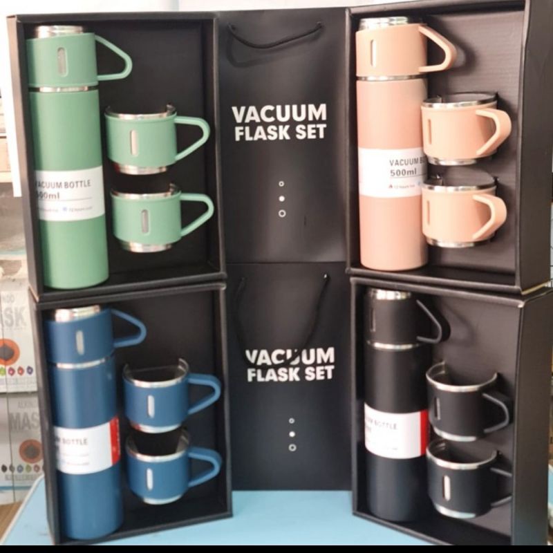Jual tumbler set termos set stainless mug cangkir set termos hampers cantik | Shopee Indonesia