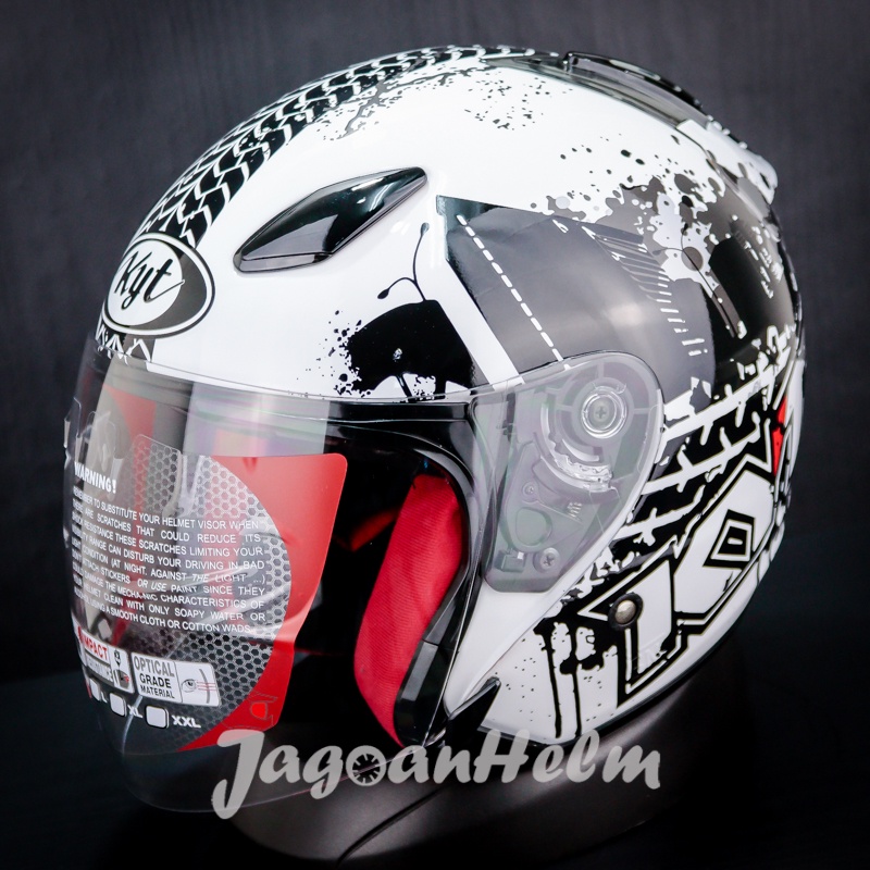 Jual KYT HELM DJ MARU #10 | WHITE BLACK | ORIGINAL HELMET | MOTIF DJMARU | SINGEL VISOR | Shopee ...
