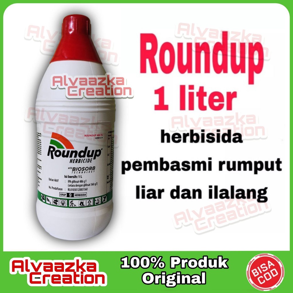 Jual Herbisida Obat Pembasmi Rumput Sistemik Roundup 486 SL 1 Liter ...