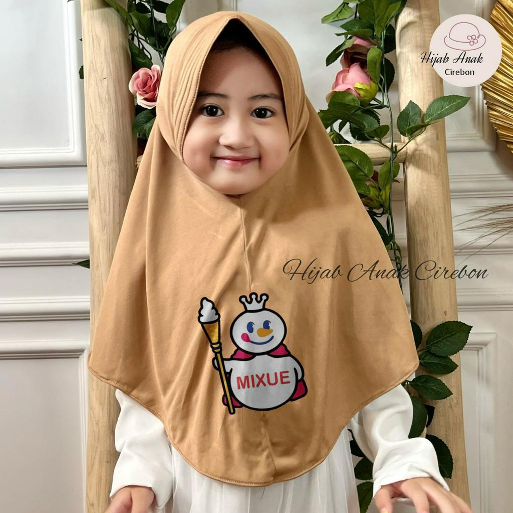 Jual Hijab Anak TK Mixue Ice Cream / Hijab Anak TK Kekinian / Hijab ...