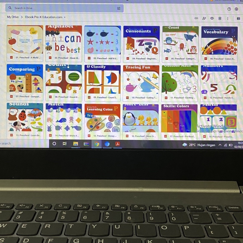 Jual Printable Worksheet wipe clean Preschool kindergarten PAUD 2 3 4 5 ...
