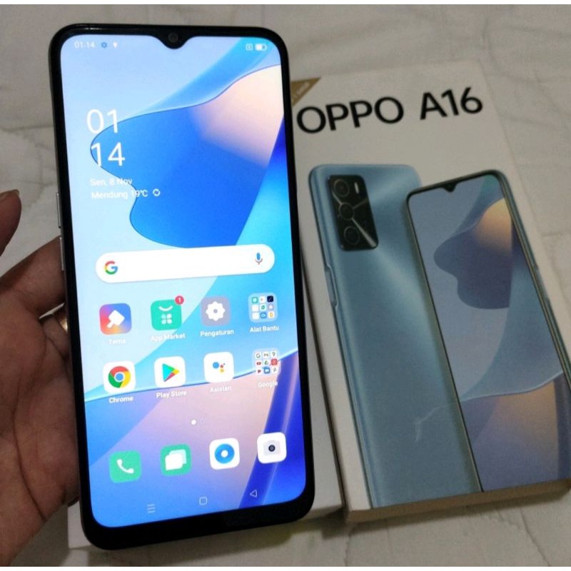 Jual OPPO A16 RAM 4 ROM 64 SECOND FULLSET | Shopee Indonesia