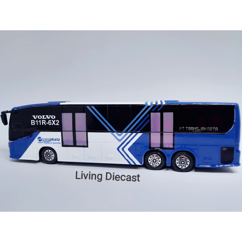Jual Custome repaint Diecast / miniatur Maxi bus Transjakarta (Blue ...