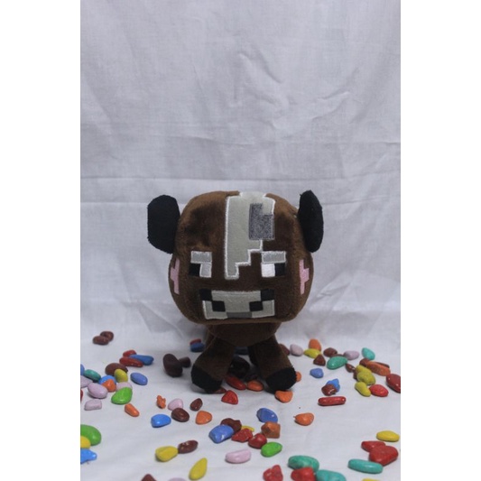 Jual Minecraft animal plush cow/boneka sapi minecraft | Shopee Indonesia
