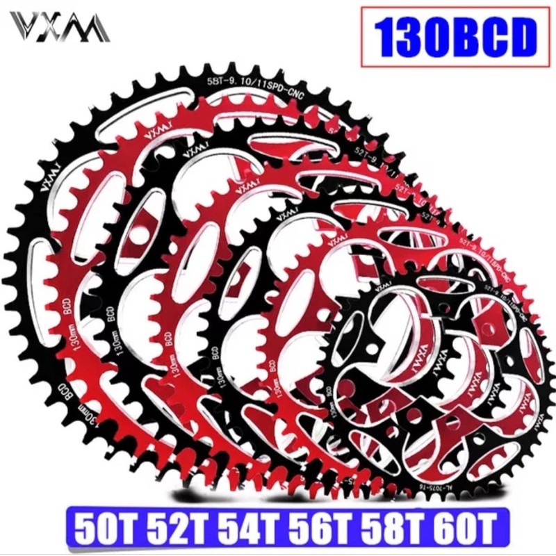 Jual Chainring VXM BCD 130 54/56/58/60T Chainring Narrow Wide | Shopee ...