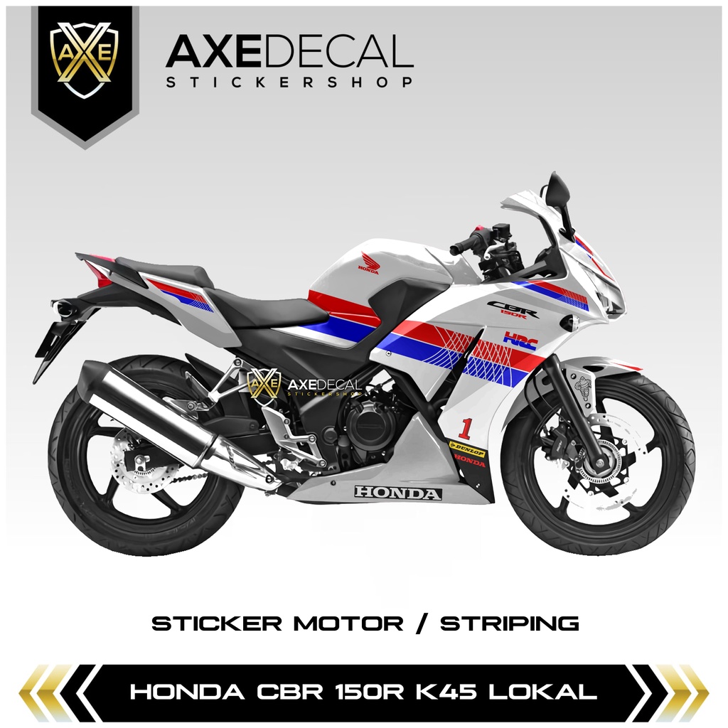 Jual Striping CBR 150R K45 Lokal HRC Tri Color / Stiker Motor Honda Cbr ...