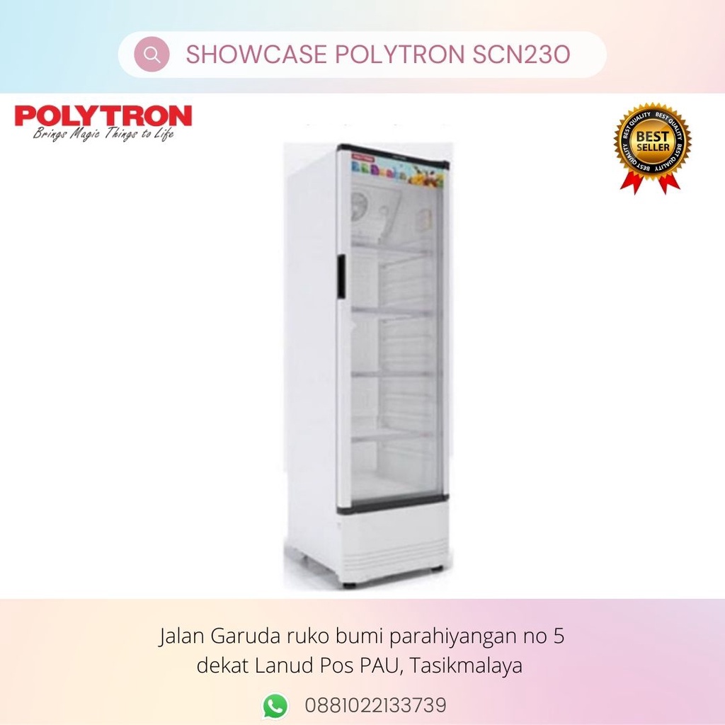 Jual SHOWCASE POLYTRON SCN230 230L LEMARI PENDINGIN MINUMAN | Shopee ...
