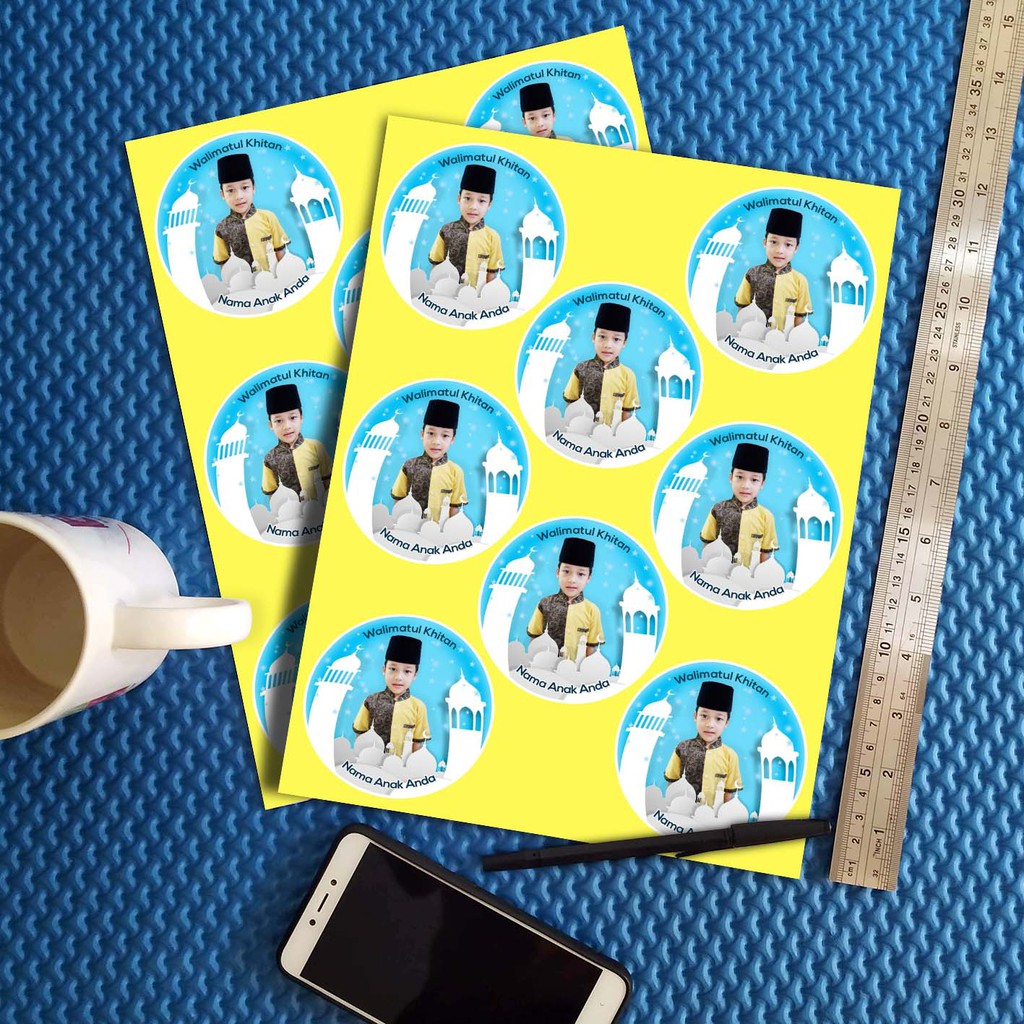 Jual STIKER LABEL KHITANAN ANAK STICKER TUMPENG MINI SOUVENIR MENARA ...