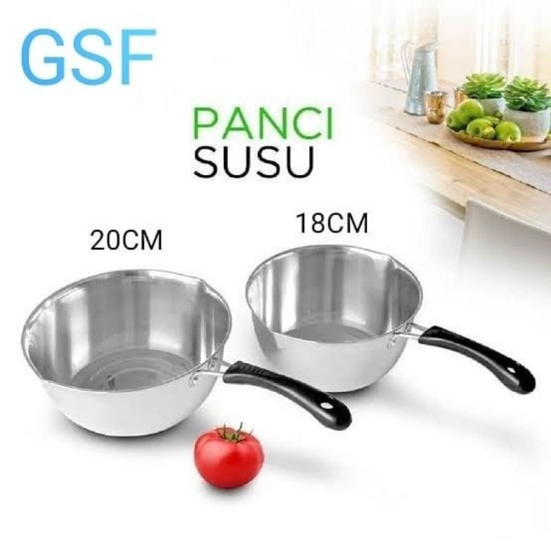 Jual PANCI MIE SUP GSF PANCI SUSU STAINLESS STEEL - MILK PAN UKURAN 18 ...