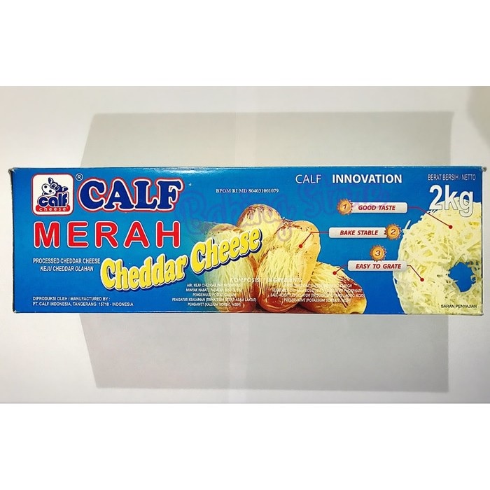Jual Keju Cheddar Cheese Calf Merah 8x2kg - Gosend/Grab Only ...