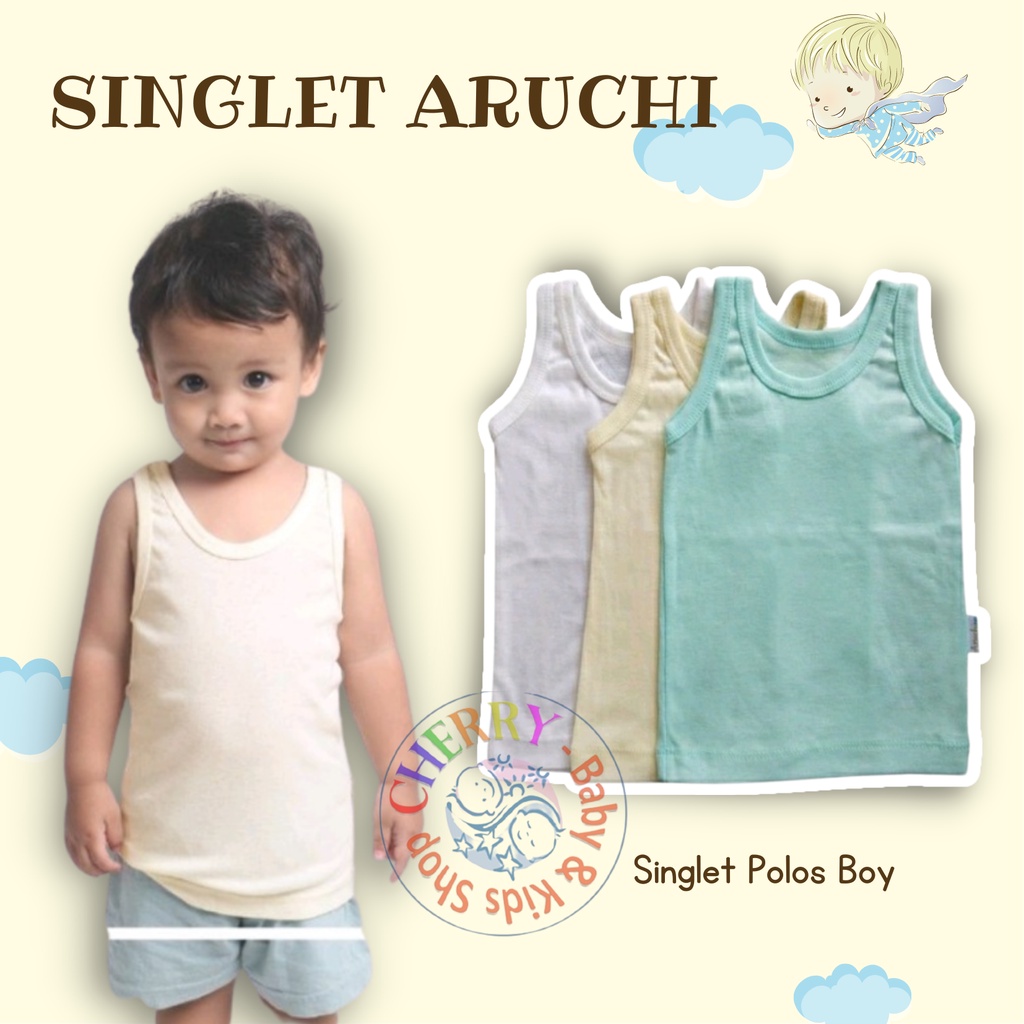Jual 3pcs ARUCHI / Simson Singlet Kaos Dalam Bayi NEWBORN, SML Simson ...