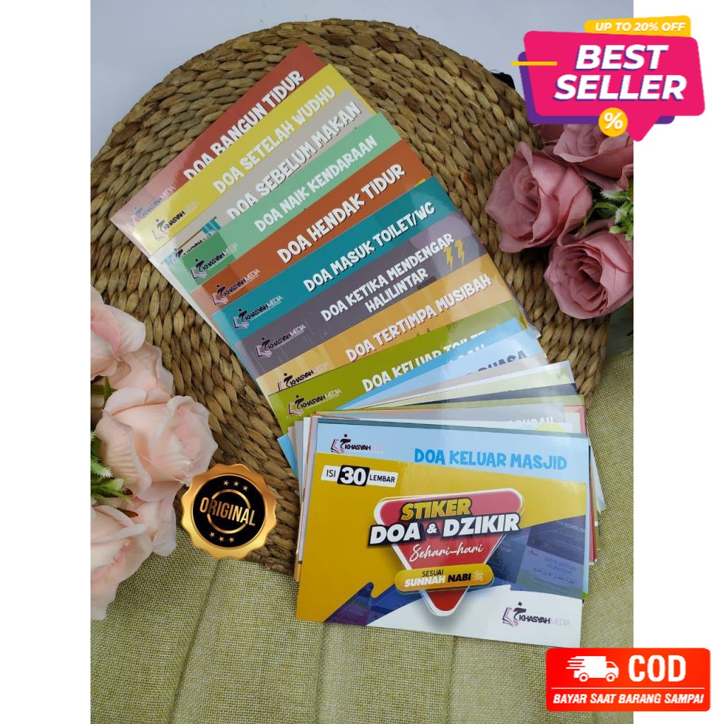 Jual Stiker Doa dan Dzikir Sehari-hari Sesuai Sunnah Nabi Isi 30 Lembar ...
