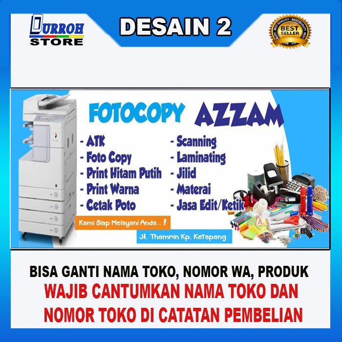 Jual Spanduk / Banner Toko Fotocopy dan ATK | Shopee Indonesia