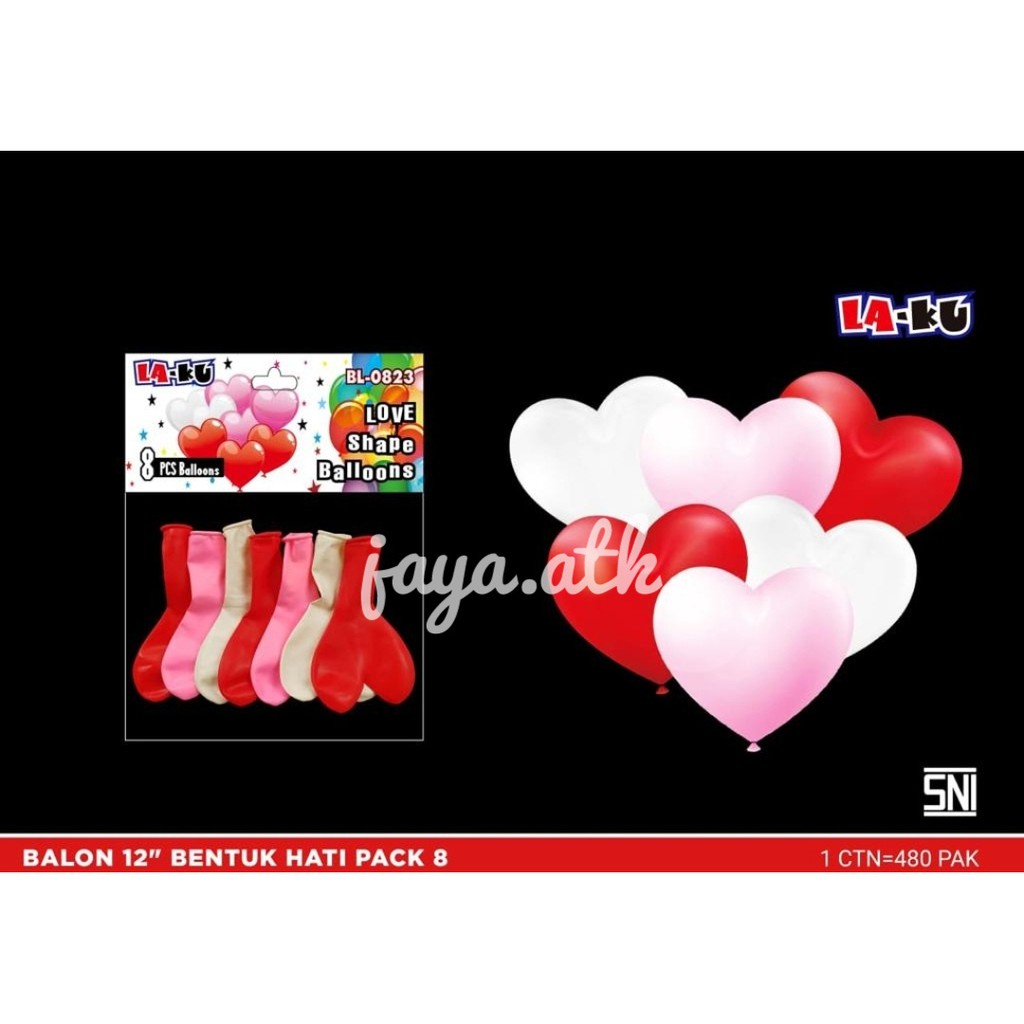 Jual Balon Love - Balon Ultah SNI (Per 8 pcs) | Shopee Indonesia