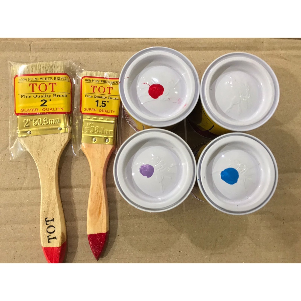 Jual PROMO PAKET MURAH KUAS CAT DAN CAT CAP KUDA TERBANG/ NIPPON BEE ...