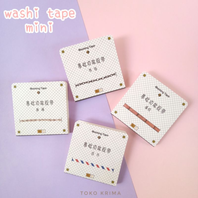 Jual Washi Tape Mini Isolasi Motif Selotip Dekorasi Panjang 7m | Shopee ...