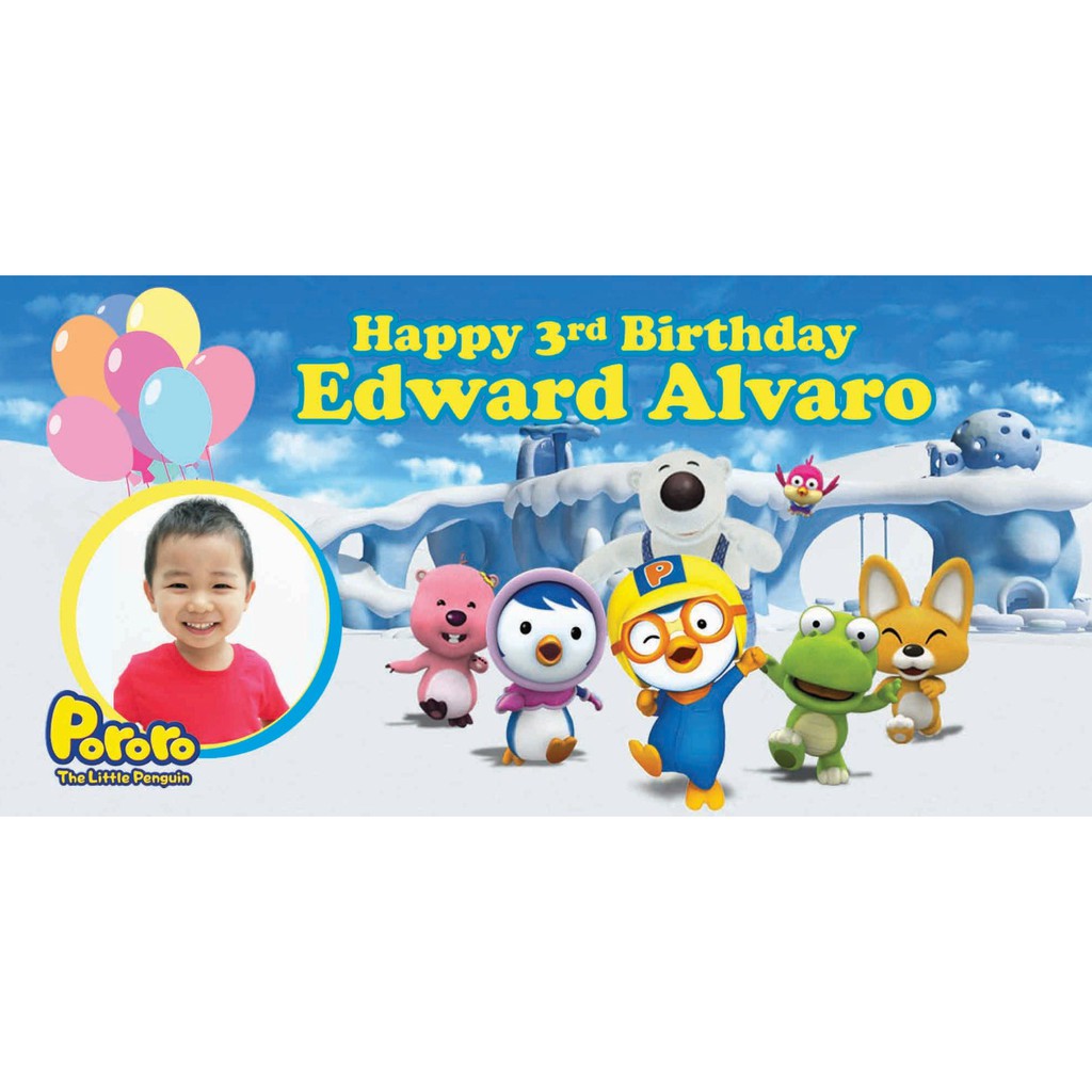 Jual Banner/Backdrop Pororo Perlengkapan Ulang Tahun | Shopee Indonesia