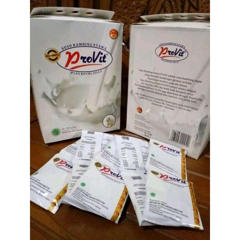 Jual susu kambing etawa provit plus royal jelly 1BOX ISI 50 SACHET ...